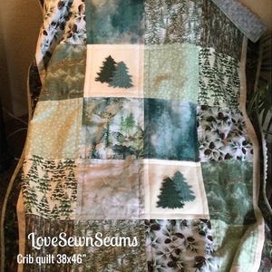 Nature Quilt/forest Quilt/woodland Quilt/evergreen Quilt/made to Order ...