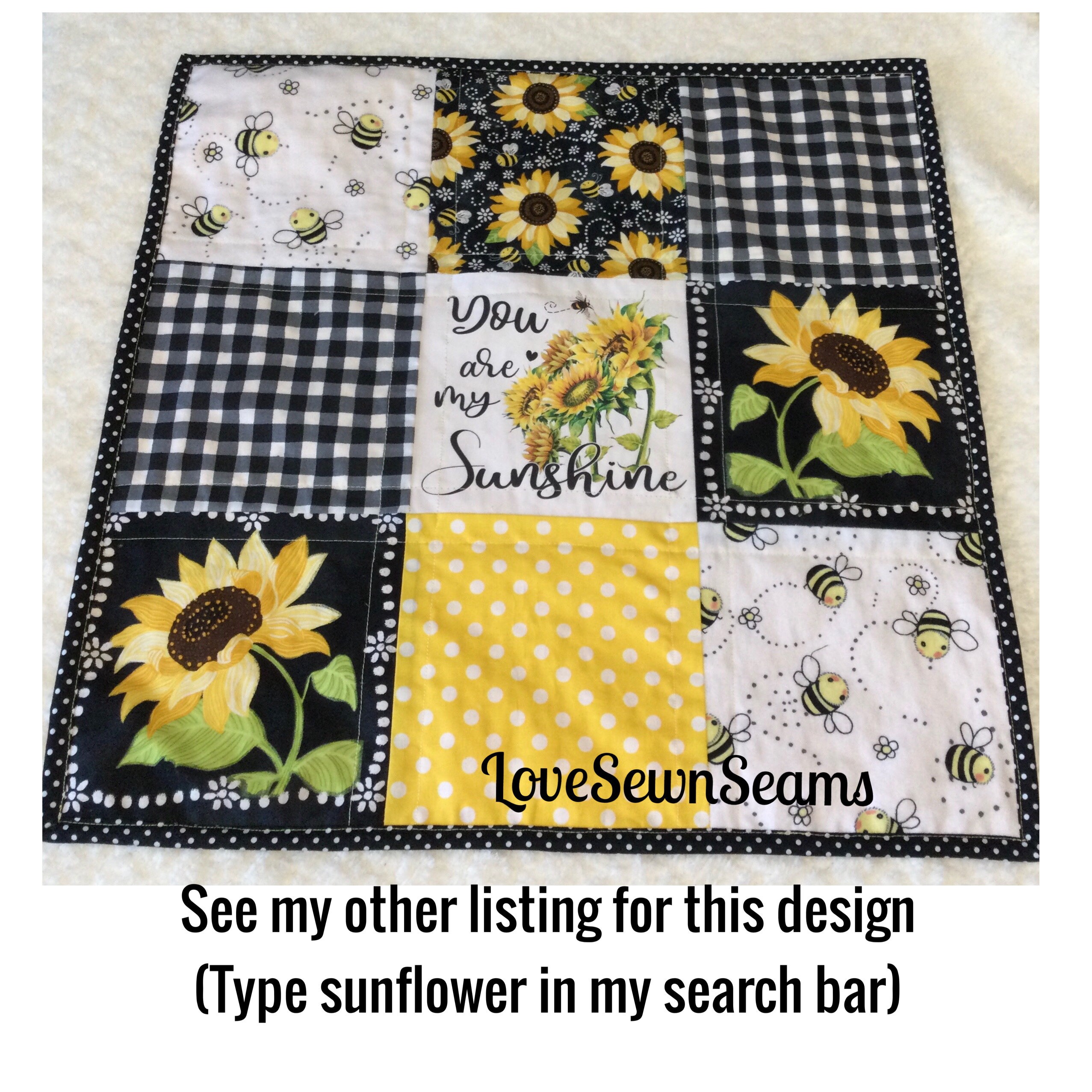 You Are My Sunshine Quilt/sunshine Quilt/sunflower Quilt/you Are My ...