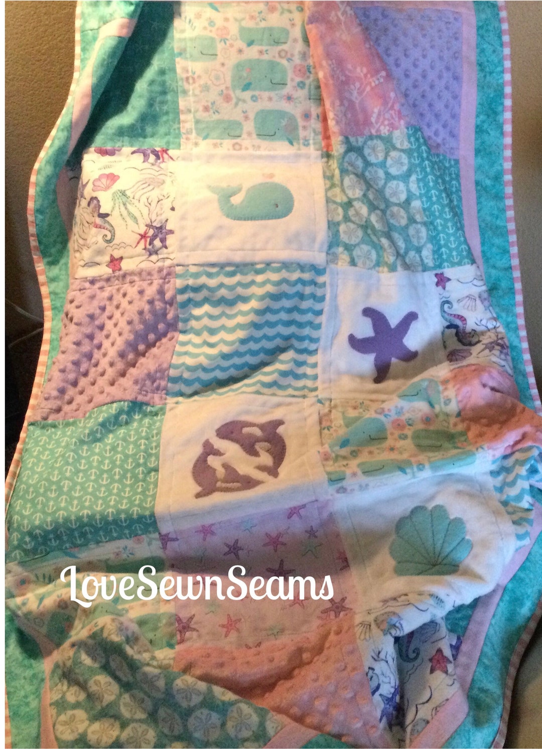 Coastal Quilt/seaside Quilt/harmony Quilt/ocean Quilt/sea Life Quilt - Etsy