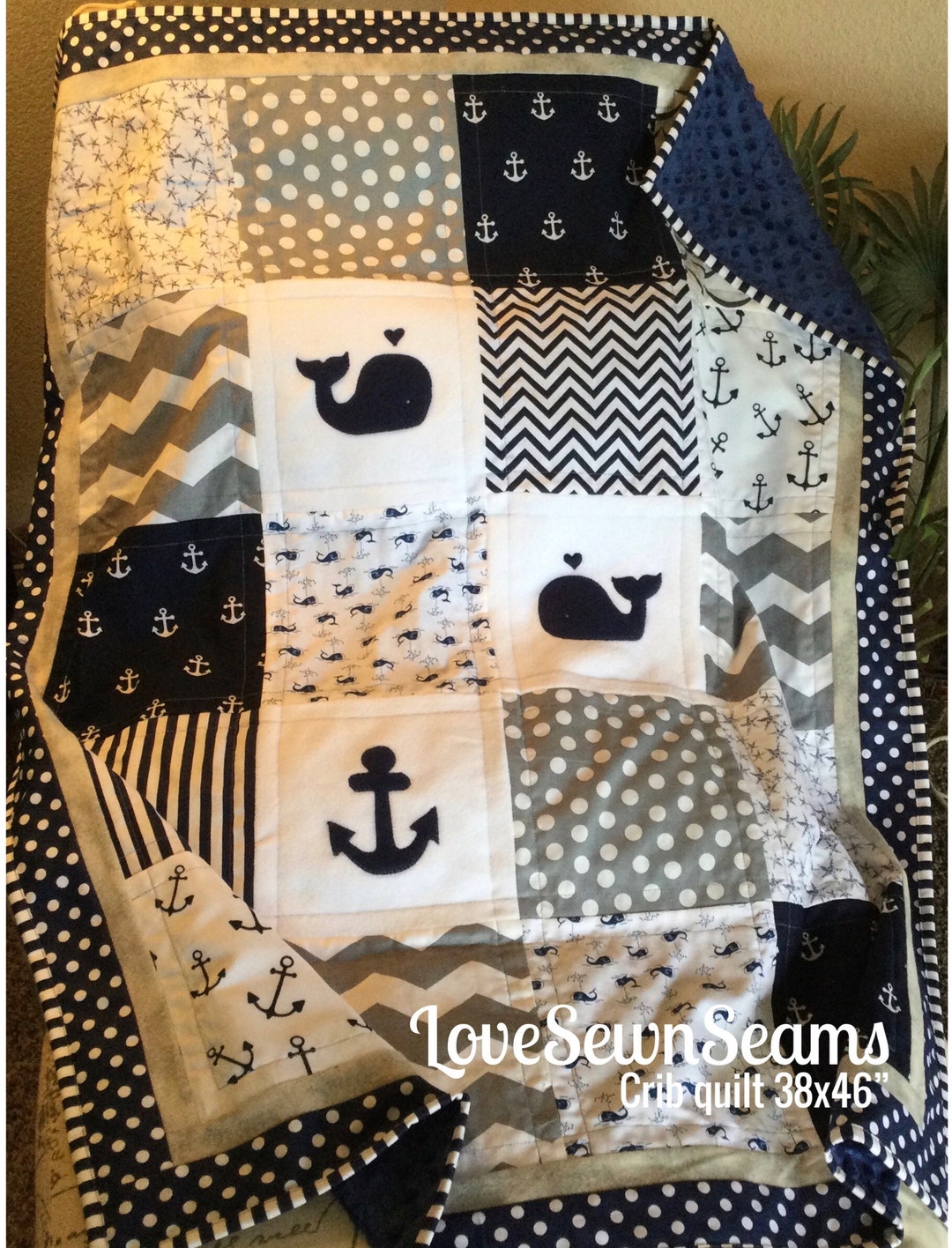 Nautical Quilt/seafaring Quilt/modern Baby Quilt/mini Crib Quilt or Set ...