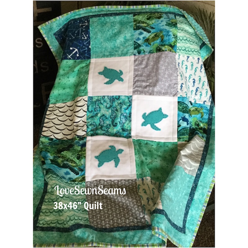 Turtle Quilt - Etsy