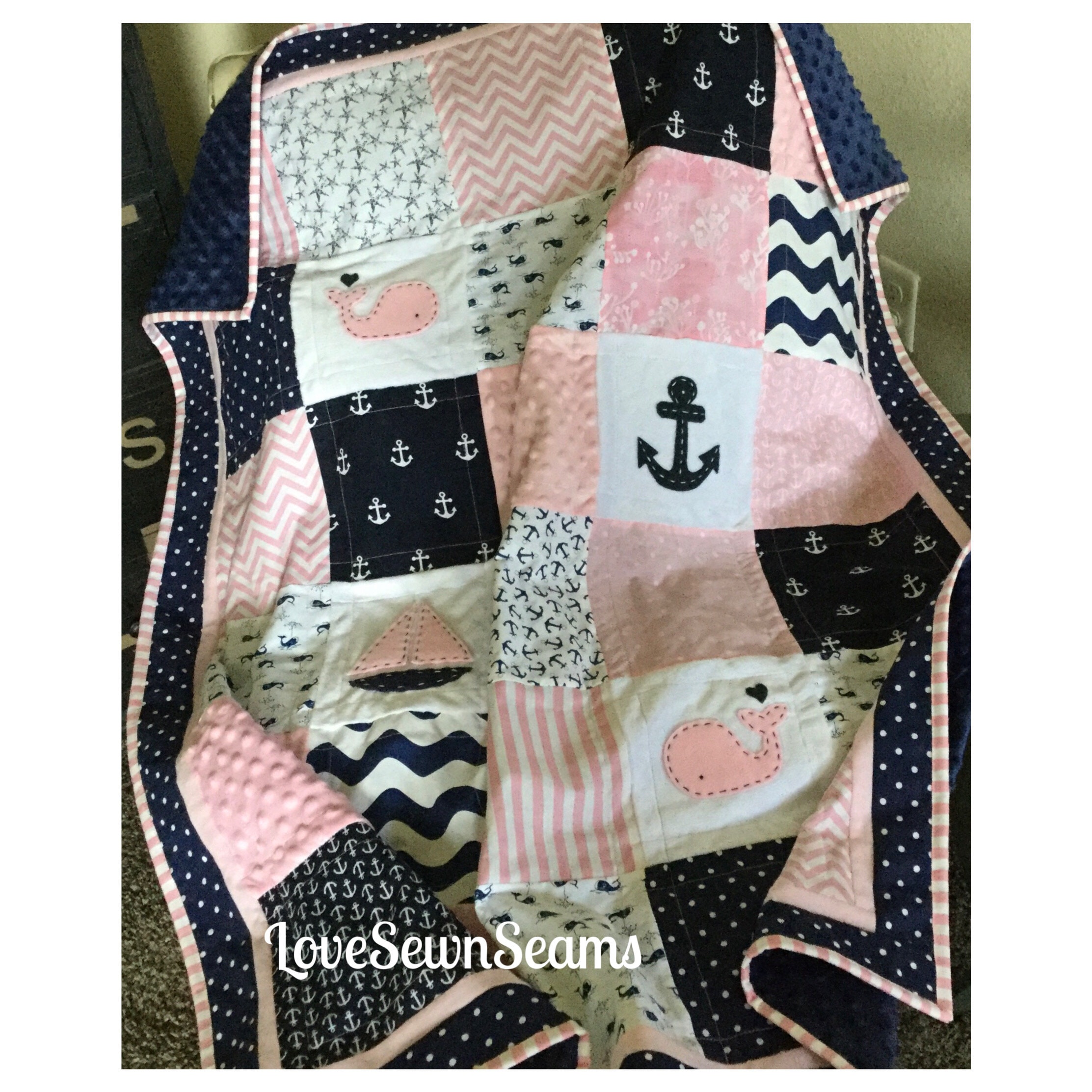 MADE TO Order/seaside Quilt/nautical Baby Quilt/baby Quilts/handmade ...