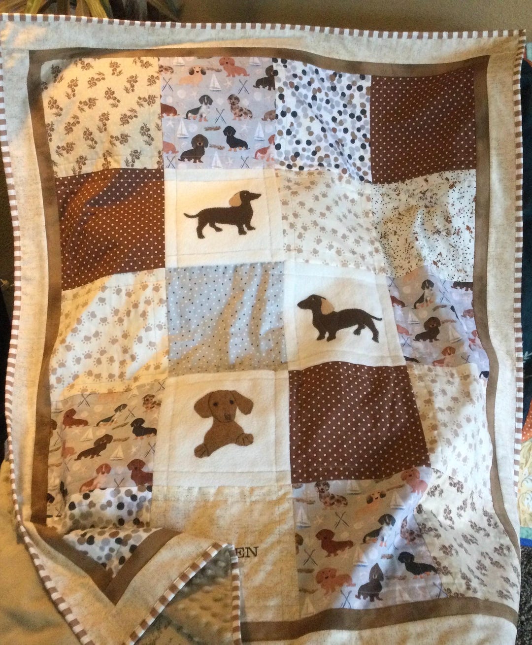 Pup Quilt/any Breed Dog Quilt/will Match Your Pup Color/dachshund Quilt ...