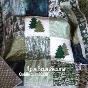 Nature Quilt/forest Quilt/woodland Quilt/evergreen Quilt/made to Order ...
