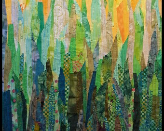 Fiber art quilt | Etsy