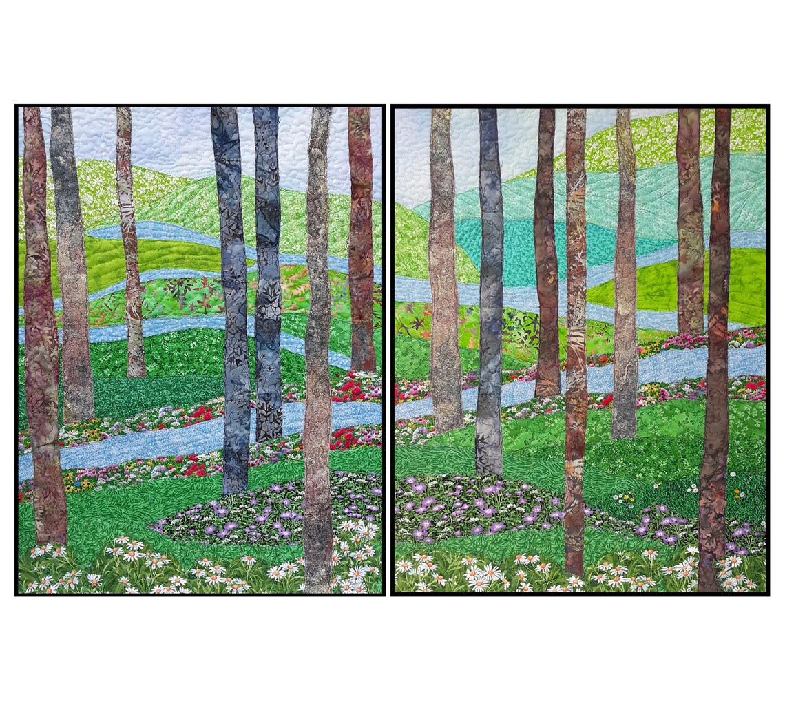 Mountain Landscape Quilt Tutorial. Instructions Photographs & - Etsy