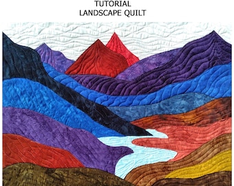 Mountain Lake Art Quilt Tutorial. Instructions, Photographs & Pattern ...