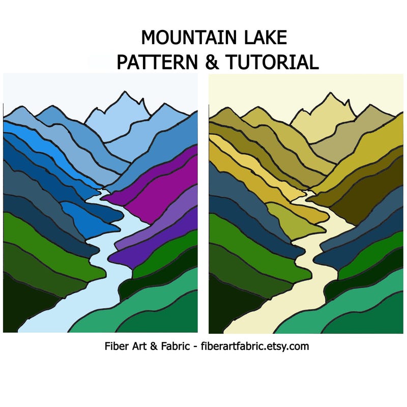 Lake Wall Quilt Art - Etsy UK