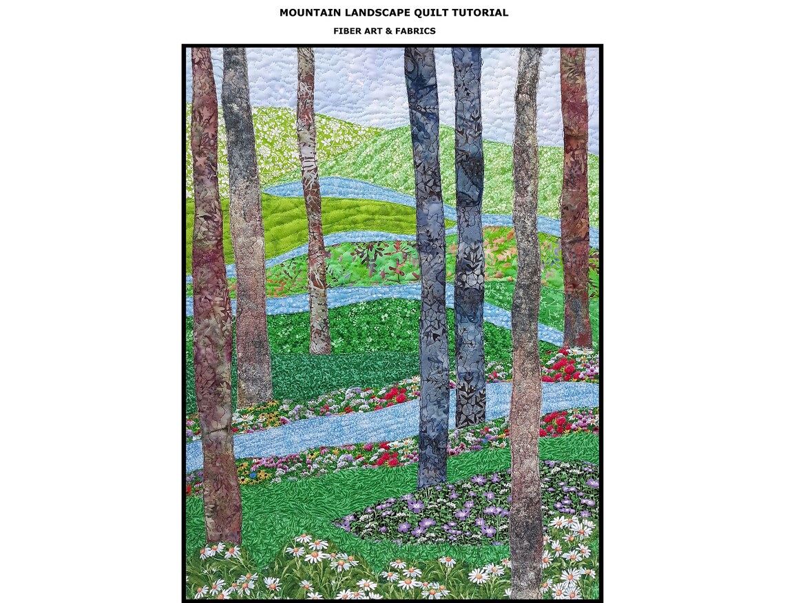 Mountain Landscape Quilt Tutorial. Instructions Photographs & - Etsy