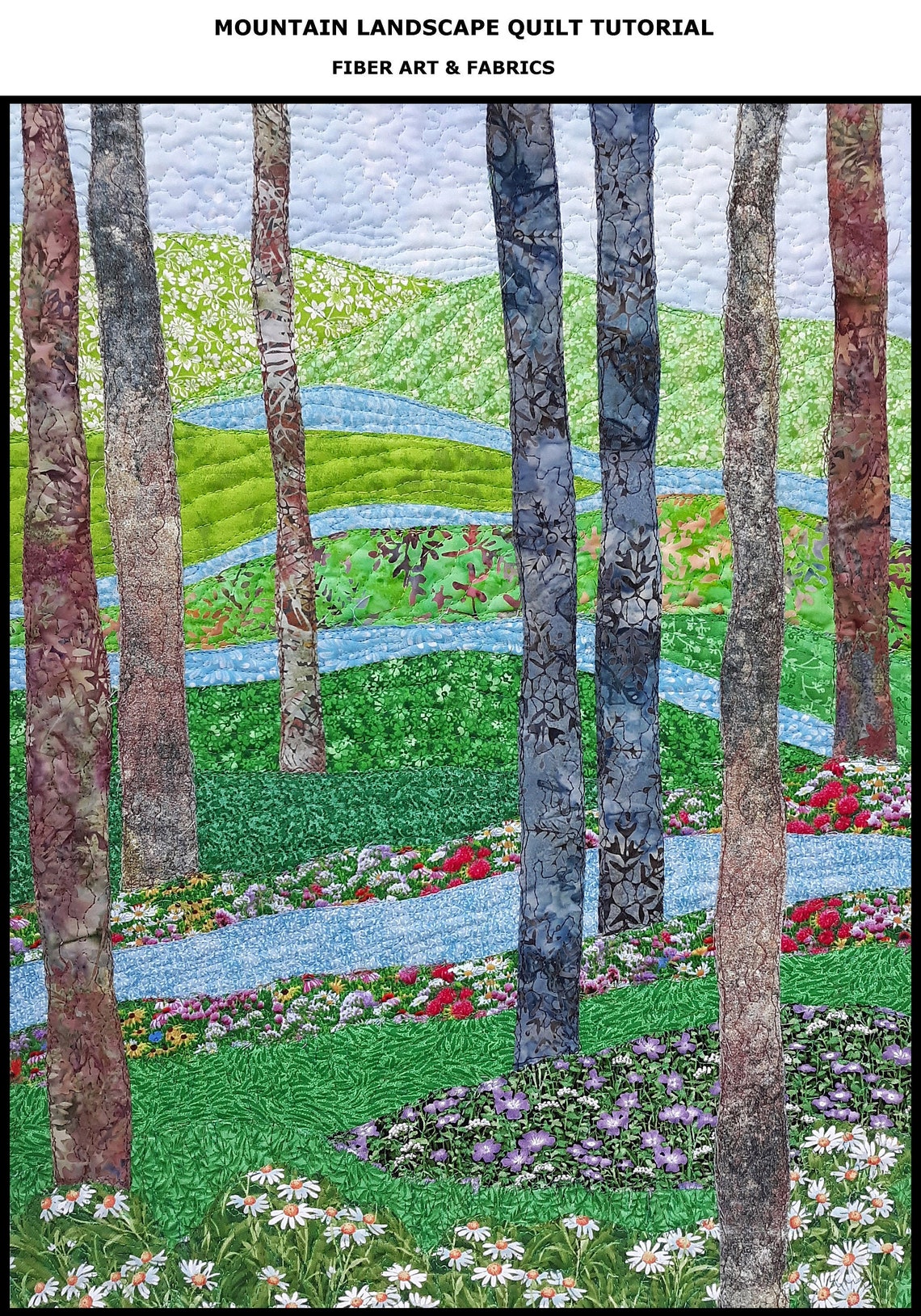 Mountain Landscape Quilt Tutorial. Instructions Photographs & - Etsy