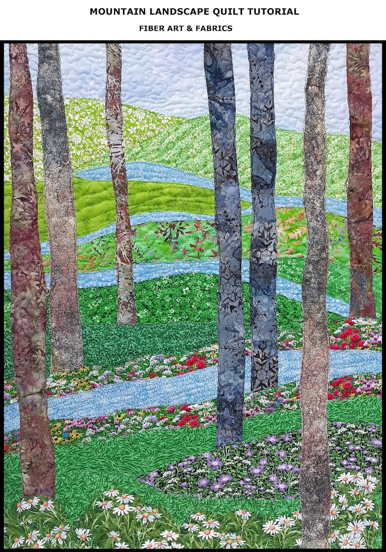 Mountain Landscape Quilt Tutorial. Instructions Photographs & - Etsy