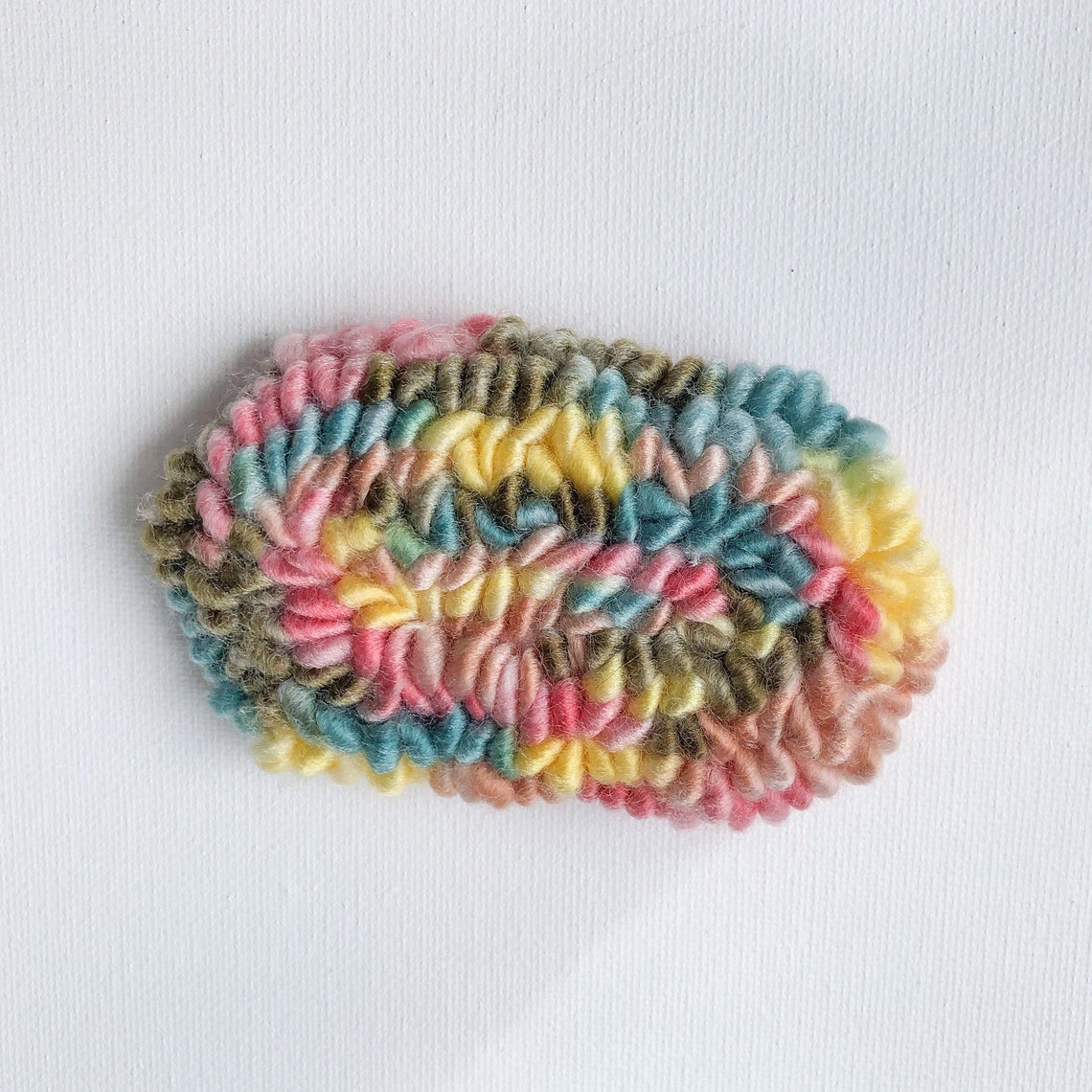 Rainbow Tie-dye, Punch Needle Barrettes - Etsy