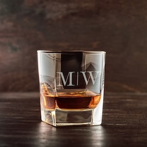 Monogrammed Whiskey Glass - Personalized Old Fashion Glassware, Custom ...