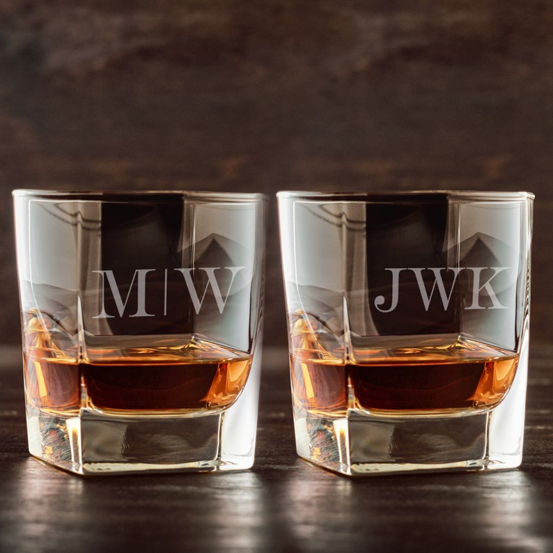 Monogrammed Whiskey Glass - Personalized Old Fashion Glassware, Custom ...