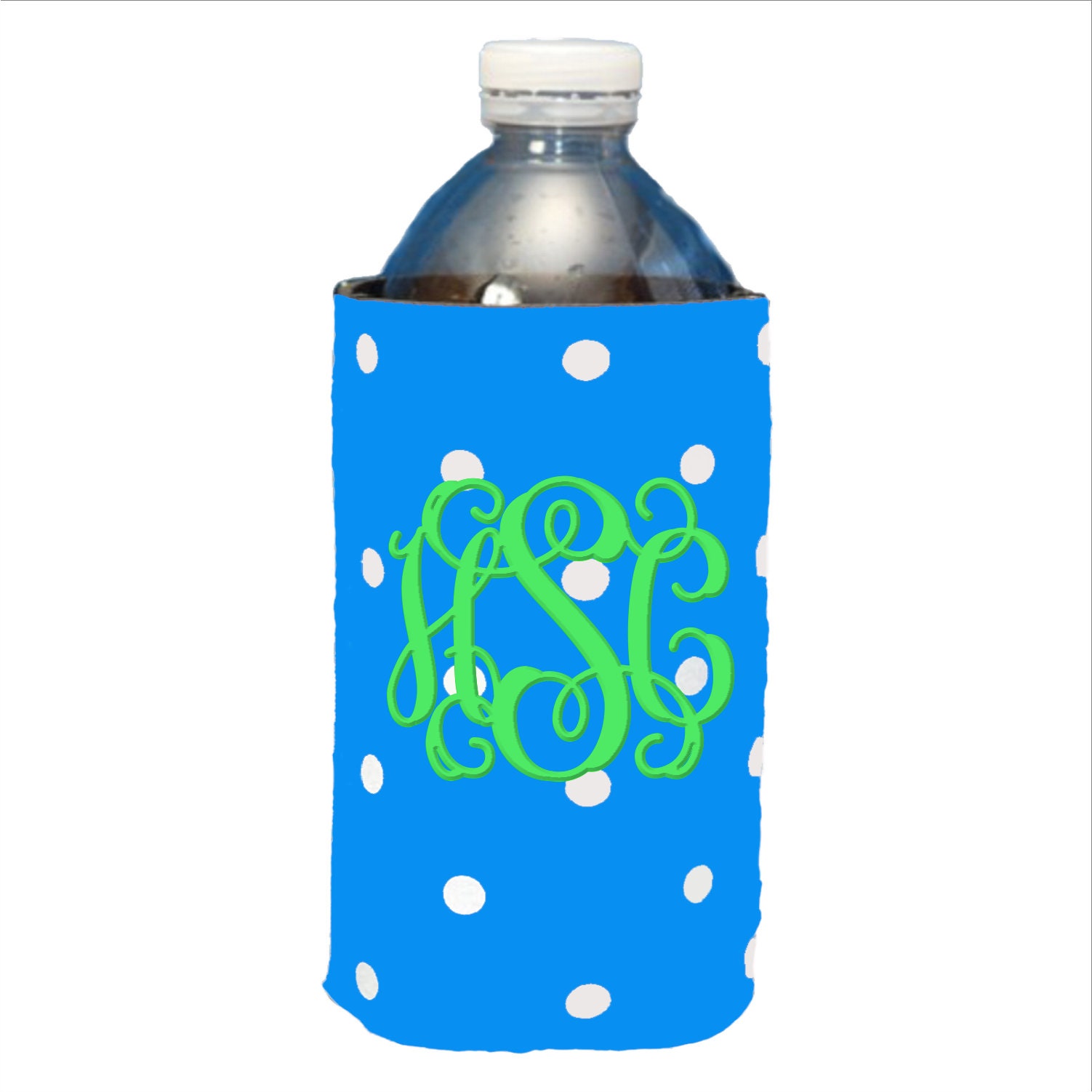 Water Bottle Cozies Neoprene Personalized Polka Dot Water - Etsy