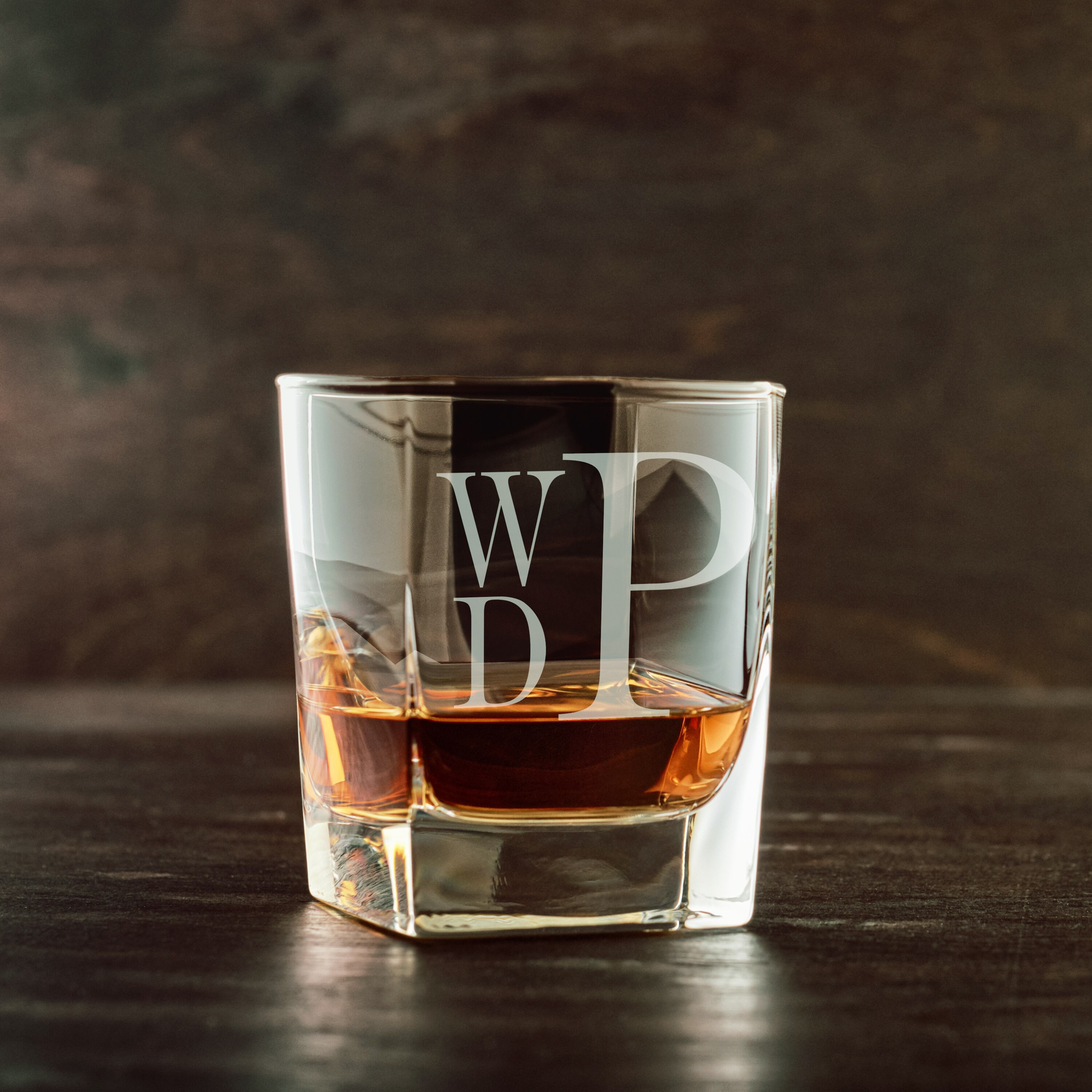Monogrammed Whiskey Glass - Personalized Old Fashion Glassware, Custom ...