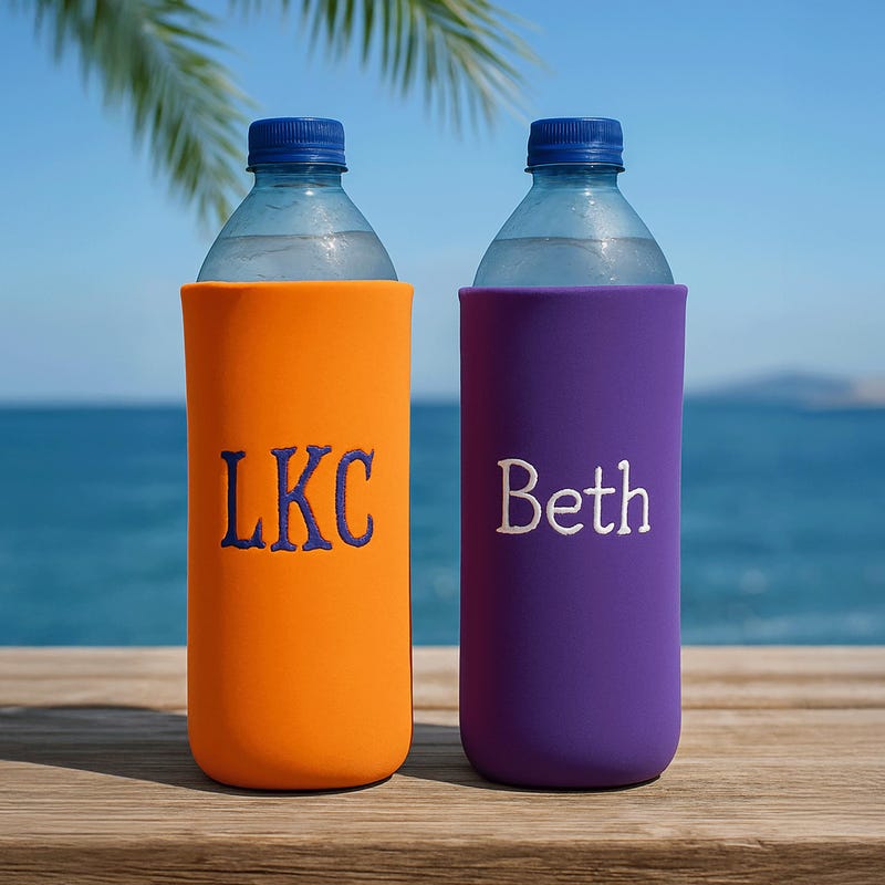 Embroidered Bottle Cozies - Etsy