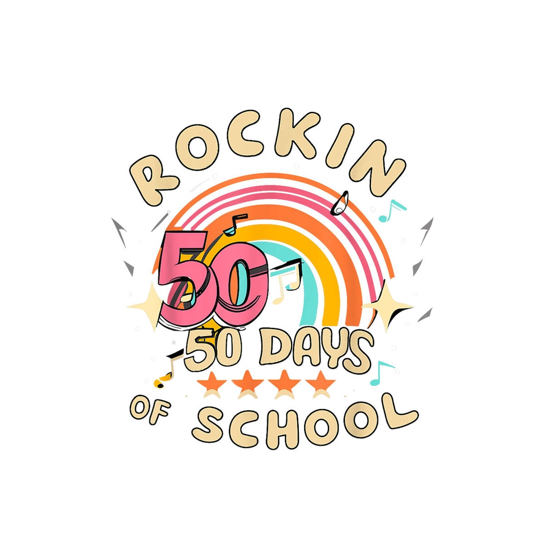 Rockin 50 Days of School 50th Day of School Digital PNG - Etsy