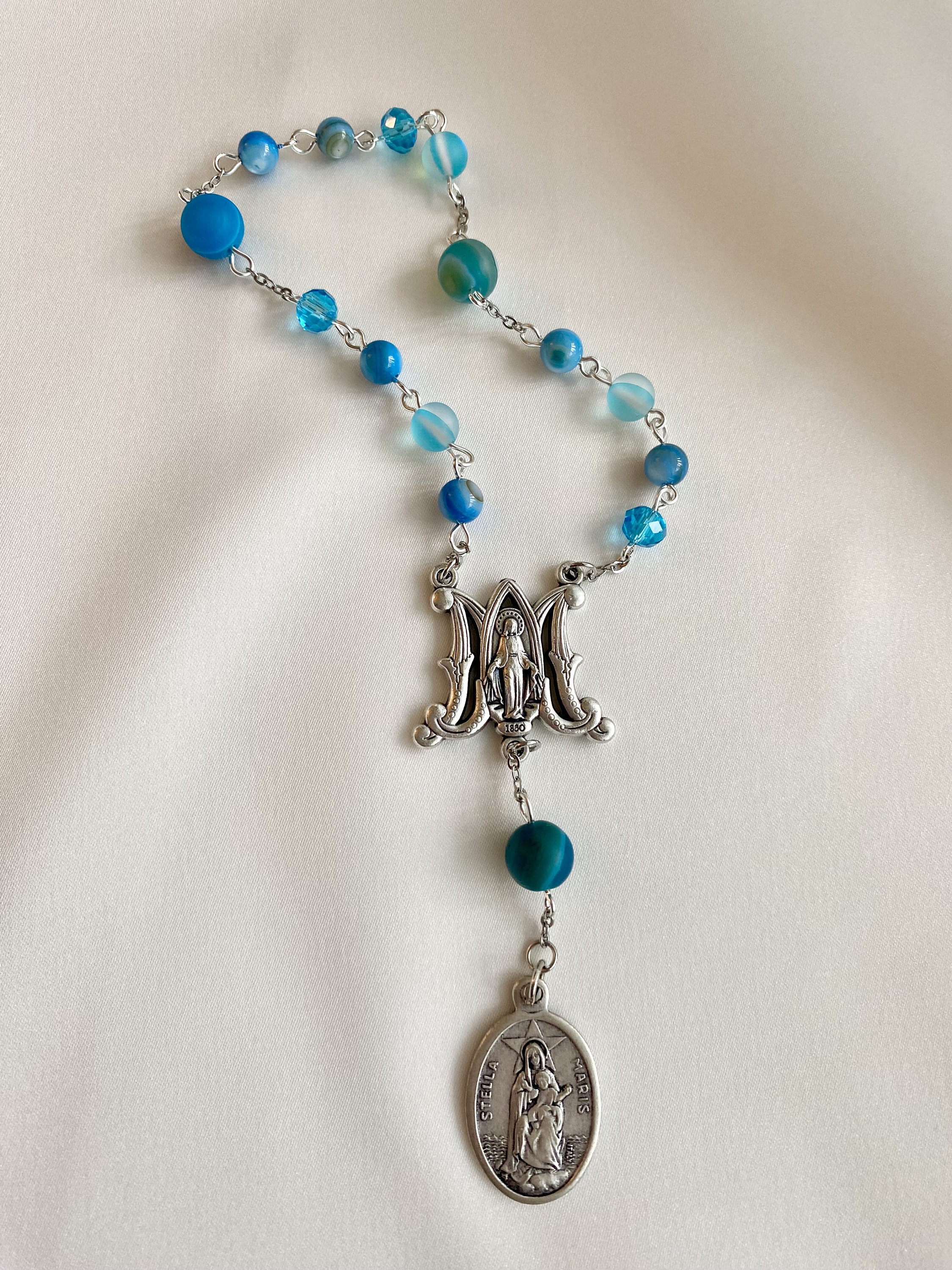 Little Crown of the Blessed Virgin Mary Chaplet W/ Silver Plated ...