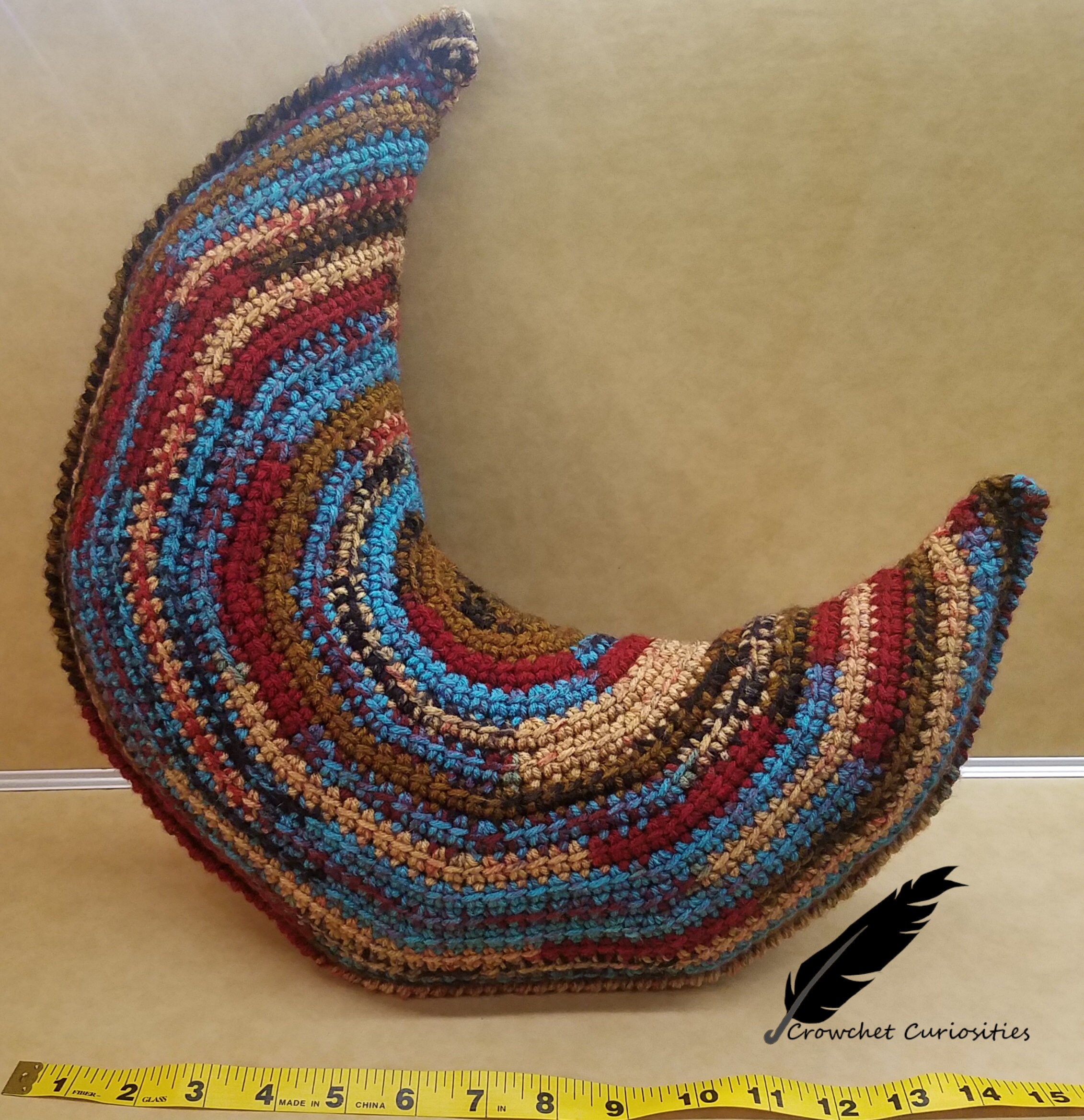 Crochet Crescent Dreams Moon Throw Pillow Desert Color - Etsy