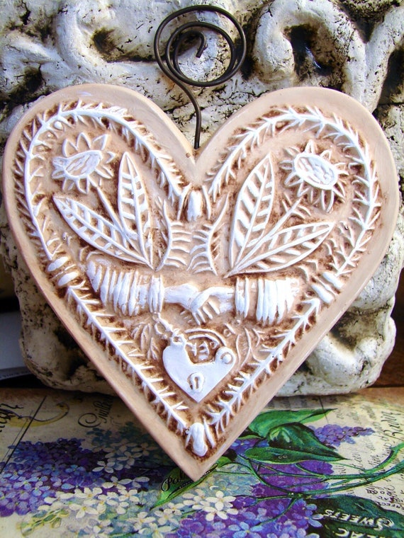 Wedding UNITY HEART Springerle Symbol of Love Folk Art Cast | Etsy