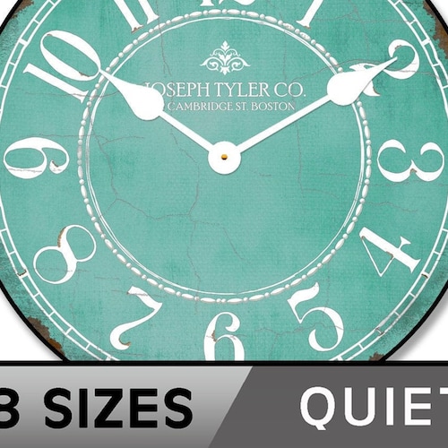 Turquoise Wall Clock 8 Sizes to Choose Made in USA Lifetime - Etsy