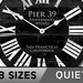 Pier 39 Black Wall Clock, 8 Sizes to Choose, Made in USA, Lifetime ...
