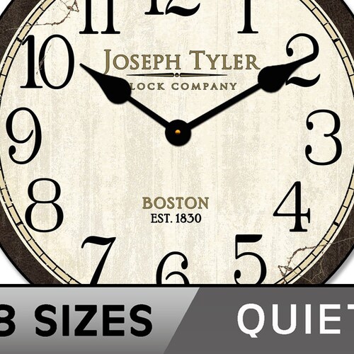 Heavy Metal Black Wall Clock 8 Sizes to Choose Made in USA - Etsy