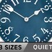 Colonial Blue Clock, Large Wall Clock, Choose From 8 Sizes. Extra QUIET ...