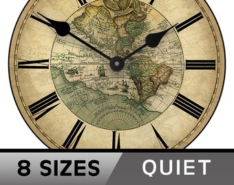 World Map Wall Clock | Etsy