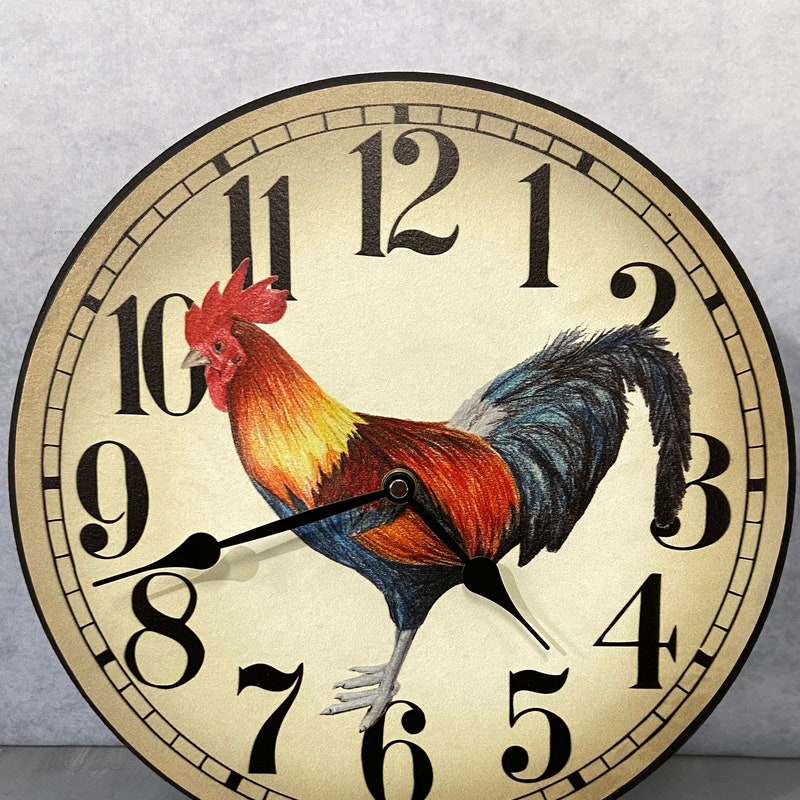 Rooster Kitchen Wall Clocks - Etsy