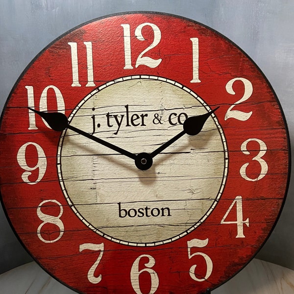 Red Kitchen Clock - Etsy