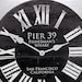 Pier 39 Black Wall Clock, 8 Sizes to Choose, Made in USA, Lifetime ...
