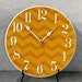 Chevron Orange Wall Clock, 8 Sizes!!, EXTRA Quiet Mechanism, Lifetime ...