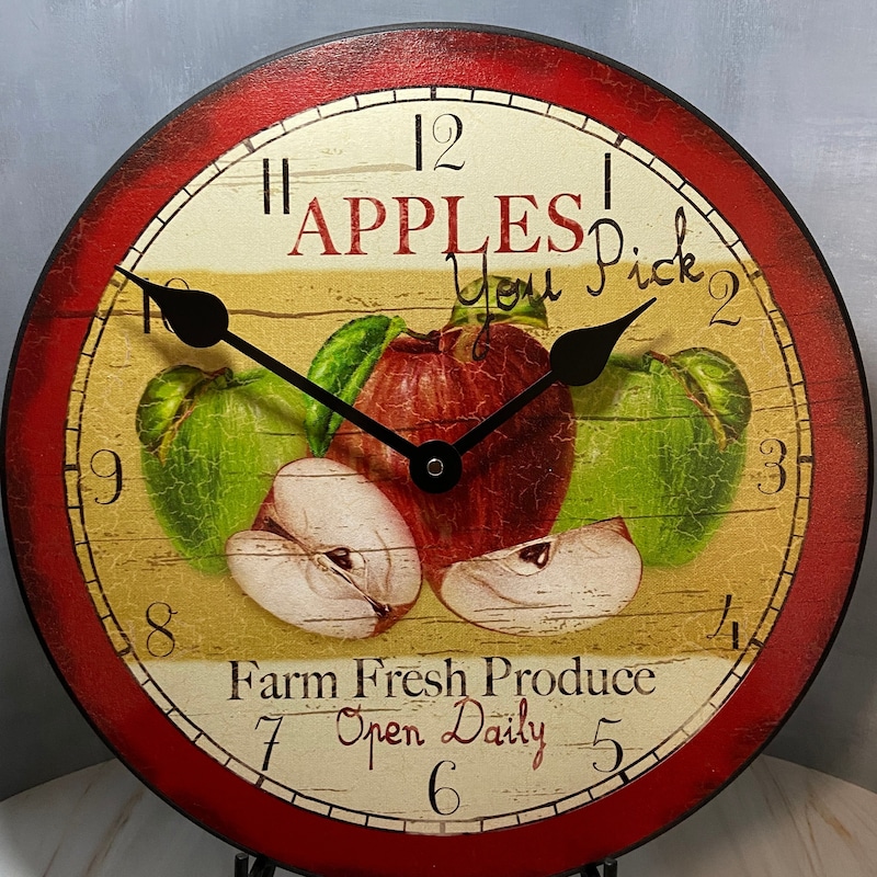 Apple Green Wall Clock - Etsy