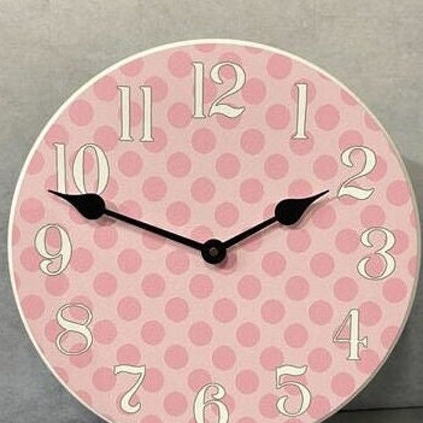 Polka Dot Clock - Etsy