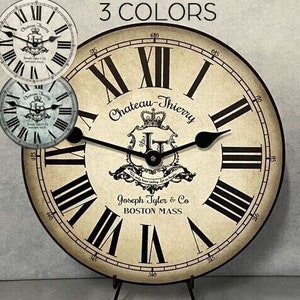 Chateau Thierry Parchment Wall Clock, 8 Sizes, Quiet Mechanism ...