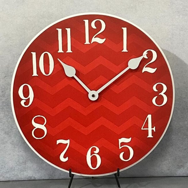 Chevron Wall Clock - Etsy