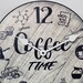 Coffee Time Wall Clock, 8 Sizes!!, EXTRA Quiet Mechanism, Lifetime ...
