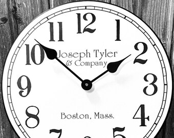 Classic White Wall Clock, 8 Sizes to Choose, Made in USA, Lifetime ...