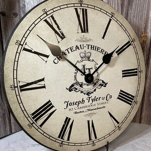 Chateau Thierry Parchment Wall Clock 8 Sizes Quiet - Etsy