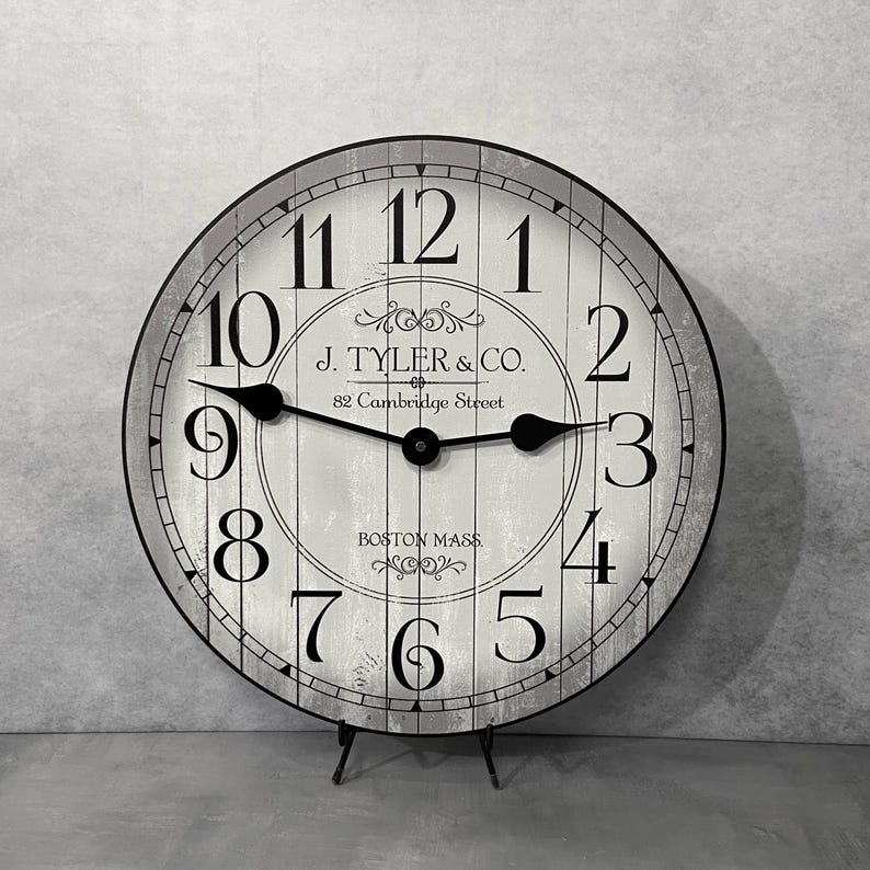 Harbor Gray Wall Clock, 8 Sizes!!, EXTRA Quiet Mechanism, Lifetime ...
