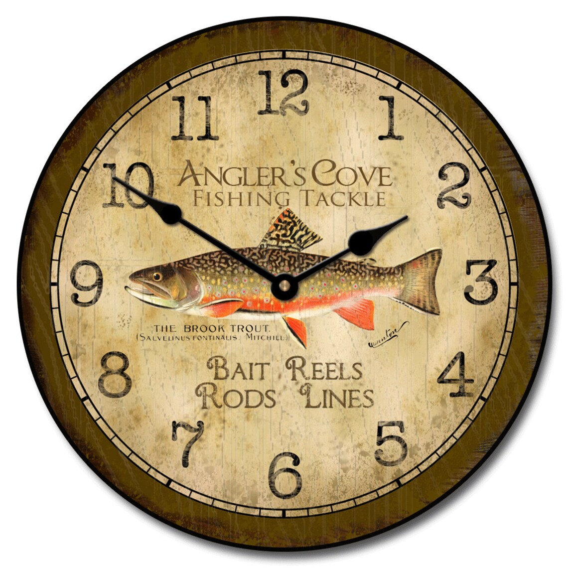 Fishing Wall Clock 8 Sizes to Choose Made in USA Lifetime - Etsy