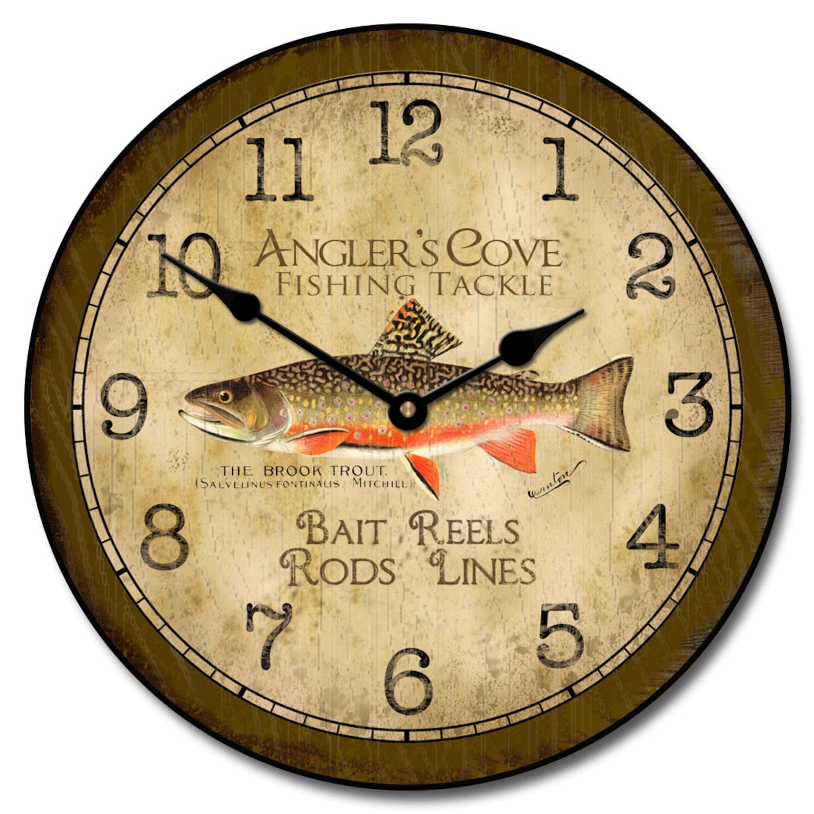 Fishing Wall Clock 8 Sizes to Choose Made in USA Lifetime - Etsy