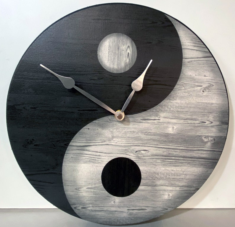 Zen Yin Yang Brown Wall Clock, 8 Sizes to Choose, Made in USA, Lifetime ...