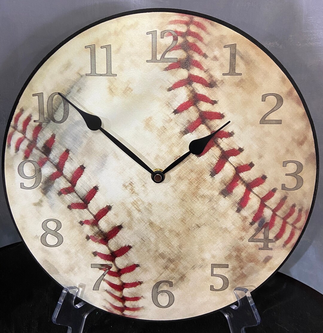 Baseball Wall Clock, 8 Sizes to Choose, Made in USA, Lifetime Warranty ...