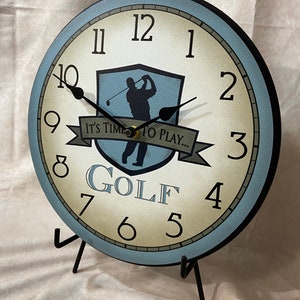 Blue Golf Wall Clock, 8 Sizes to Choose, Made in USA, Lifetime Warranty ...