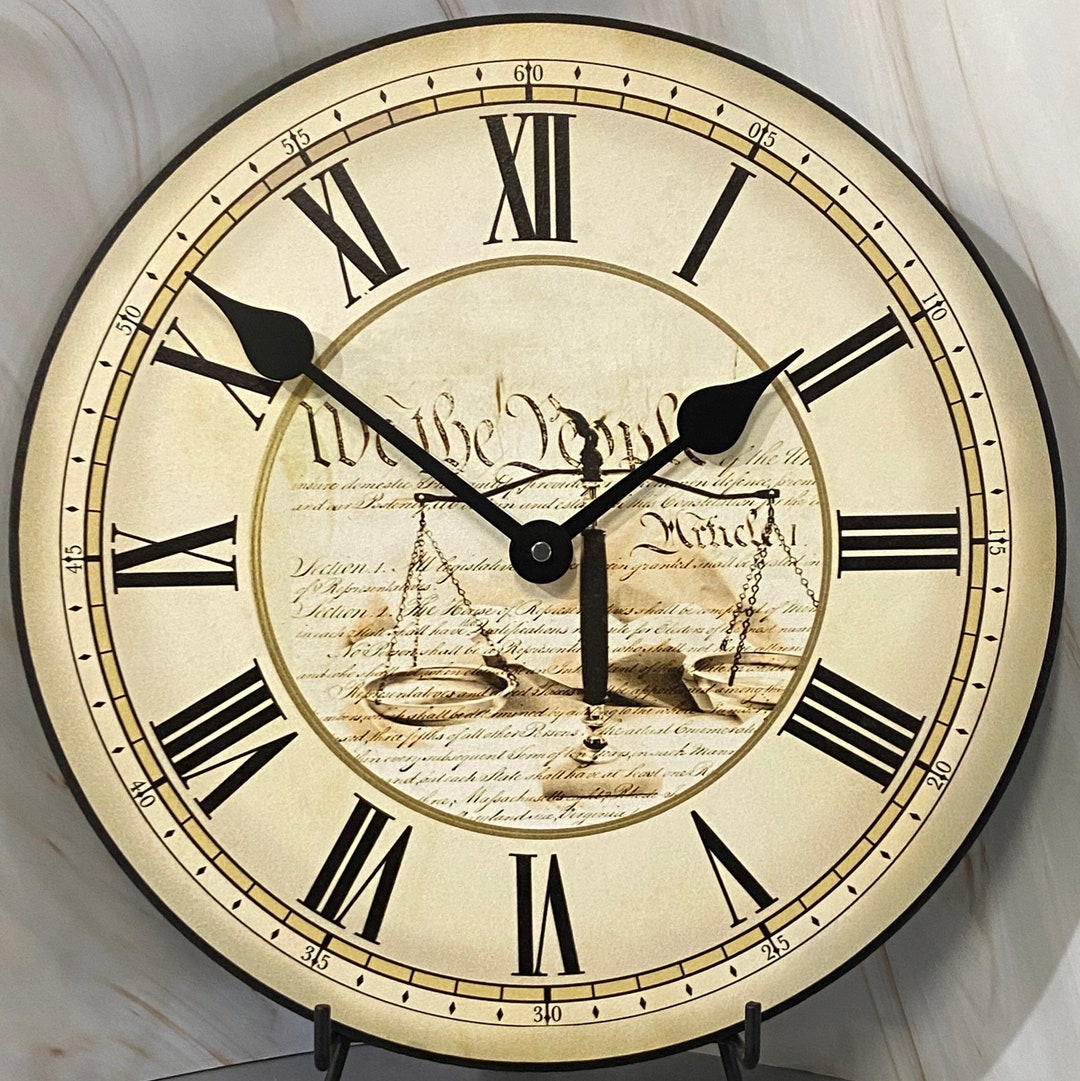 Constitution Wall Clock, 8 Sizes to Choose, Made in USA, Lifetime ...