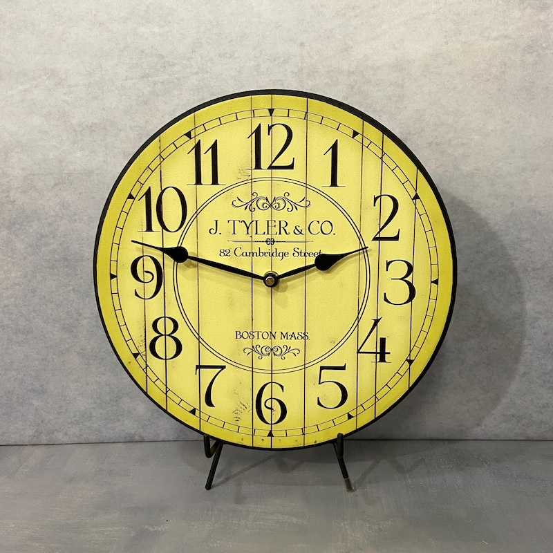 Yellow Wall Clock - Etsy