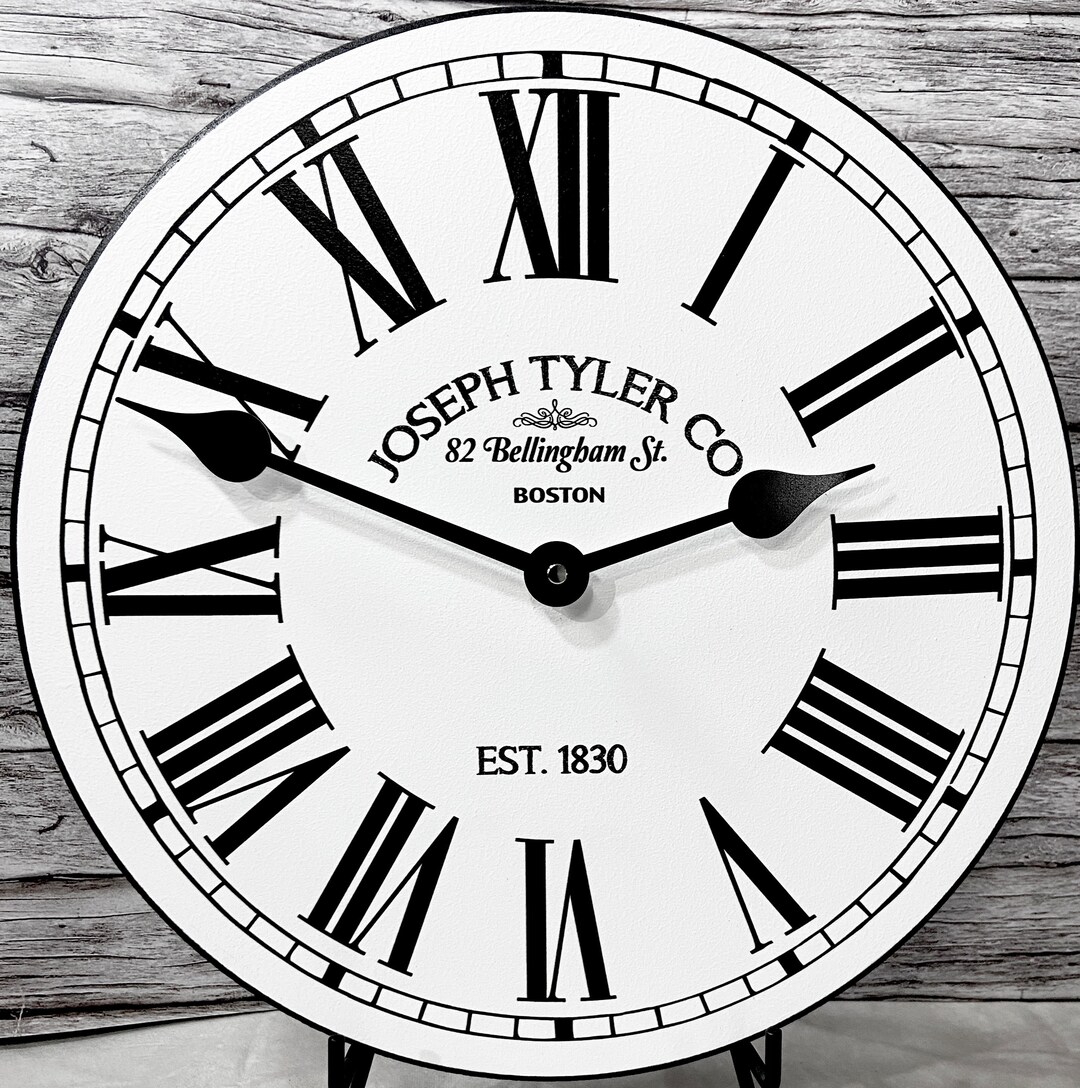 Hamilton White Wall Clock, Large Wall Clock, Choose From 8 Sizes. Extra ...